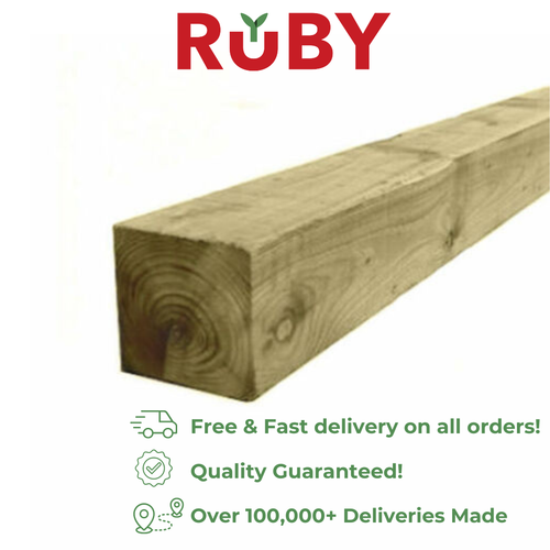 4x 4 Planed Treated Timber Ruby 2.4m Durable Wooden Fence Posts | eBay UK