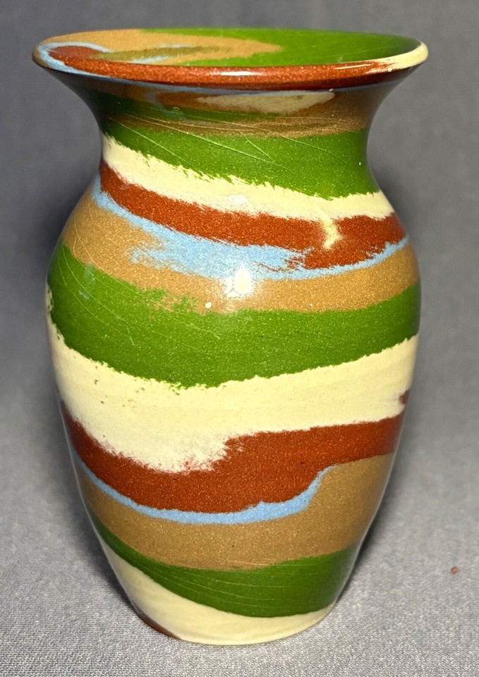 Desert Sands Pottery Vase Multi-colored Swirled Hand Made | eBay