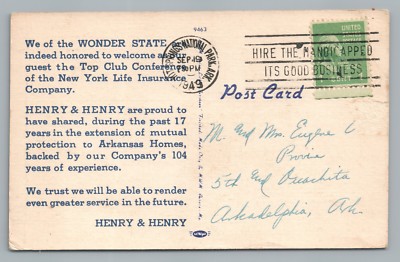 Henry & Henry Insurance Broker Conference HOT SPRINGS Arkansas Vintage ...