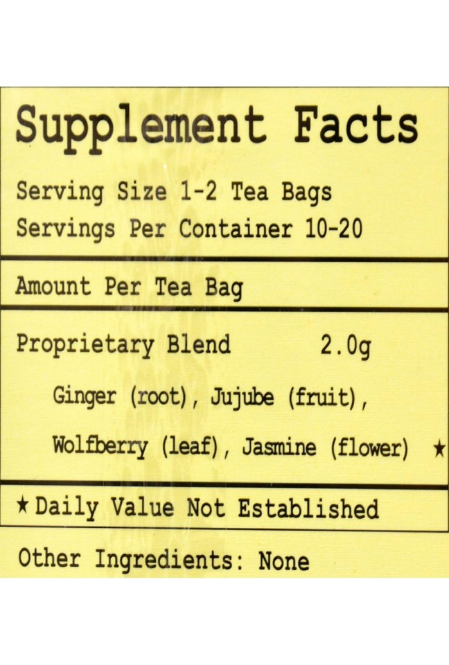 Health King Medicinal Teas Ginger Herb Tea - Caffeine Free - 20 Tea ...