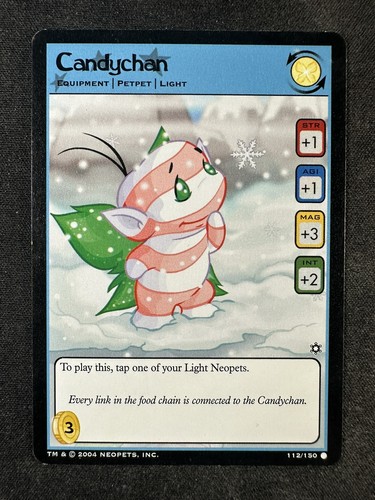 Neopets TCG 112/150 Candychan Hannah and the Ice Caves Petpet Common NM ...