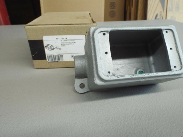 Appleton FD-1-50L-A 1/2" Cast Aluminum Device Box- Single Gang, Deep ...