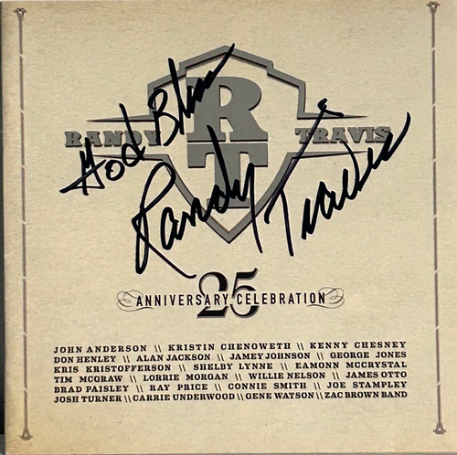 RANDY TRAVIS Signed Autograph CD Cover "25 Anniversary Celebration ...