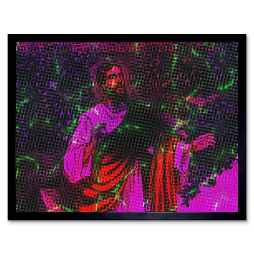 Photo Painting Dark Gothic Dance Disco Jesus 12X16 Inch Framed Art ...
