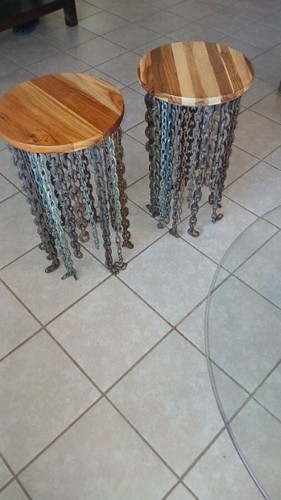 Floating rustic chain end table set. gorgeous, rare item!!! | eBay