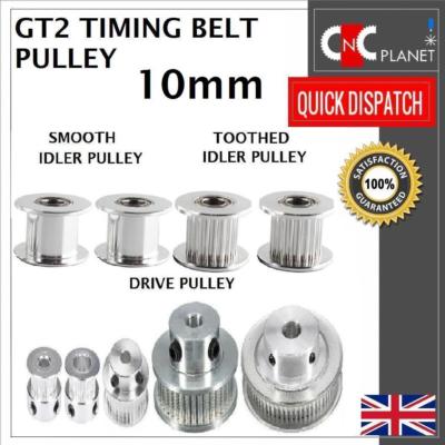 GT2 10mm Timng Belt Smooth Tooth Idler Drive Pulley 16 20 30 36 40 60 ...