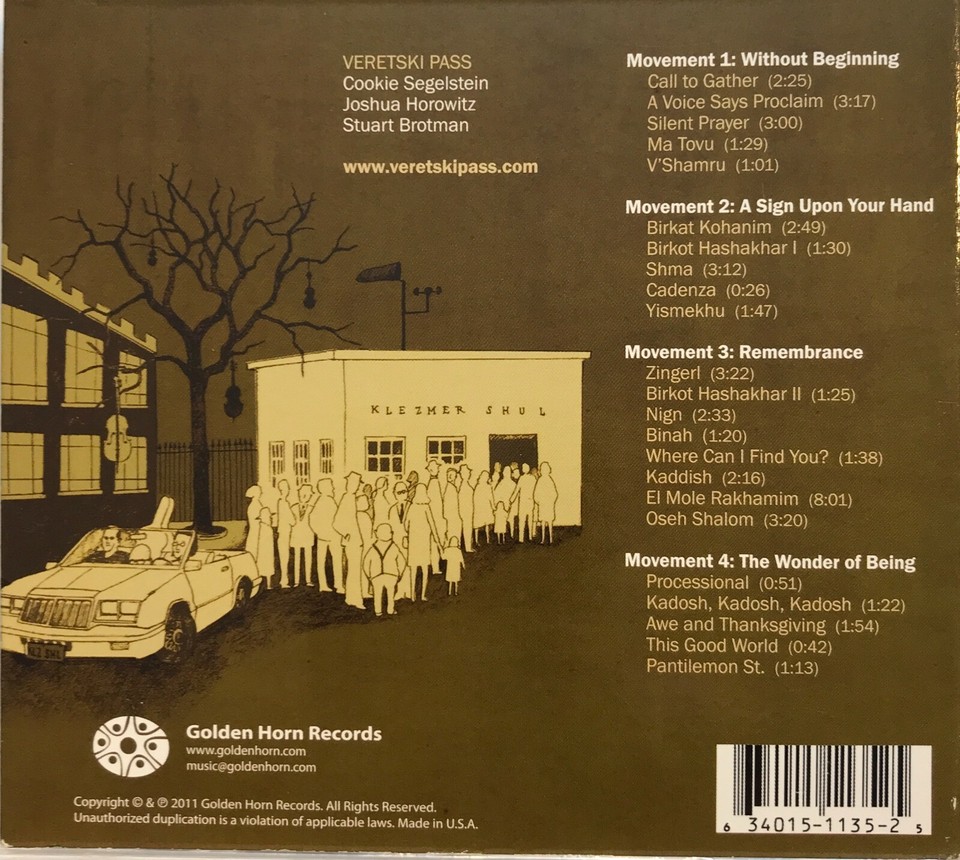 Veretski Pass : The Klezmer Shul Live! (CD Digipak 2011) *Very Good ...