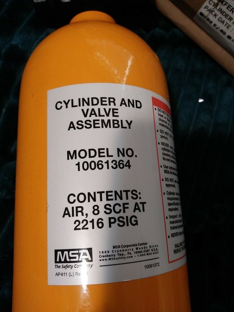 MSA 10061364 Cadet Escape Respirator 5 Min Hip Air Cylinder Valve ...