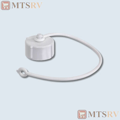 Valterra 3/4" Water Drain Waste Cap Cover in White with Tether Strap ...