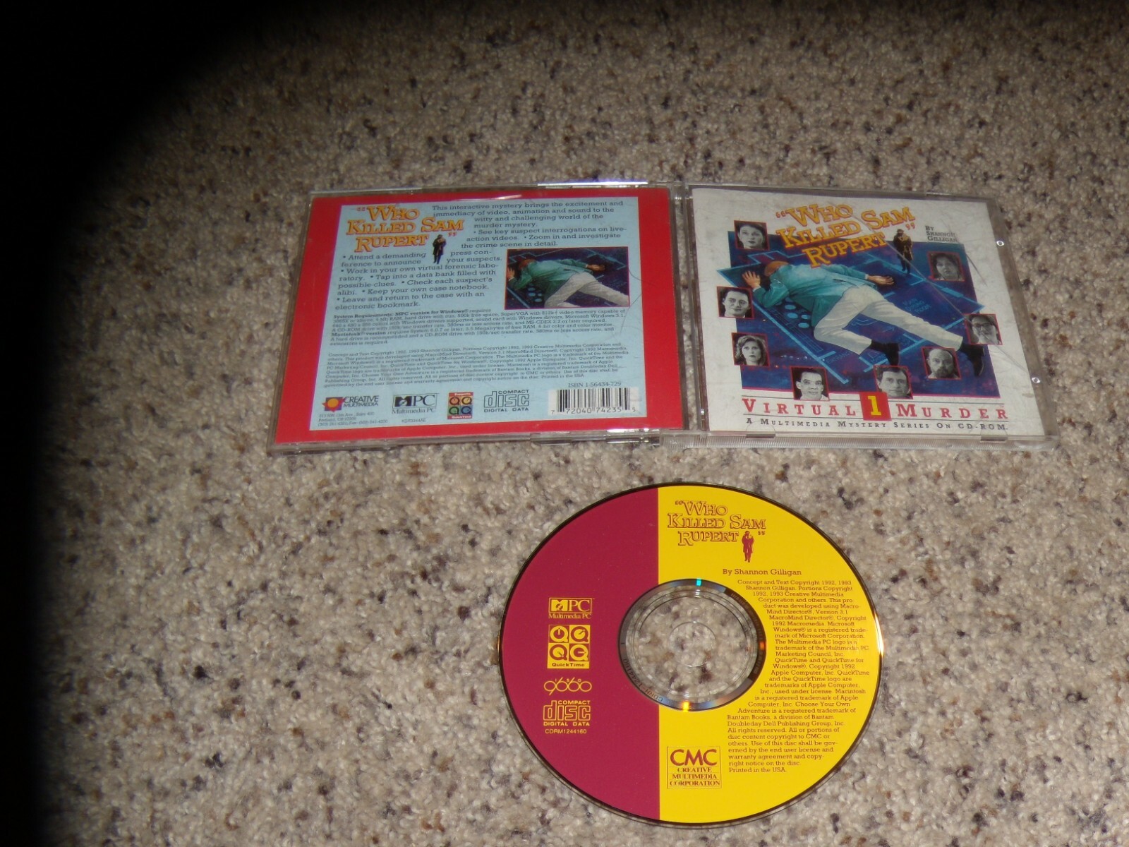 "Who Killed Sam Rupert" Virtual 1 Murder (PC, 1993) Game | eBay