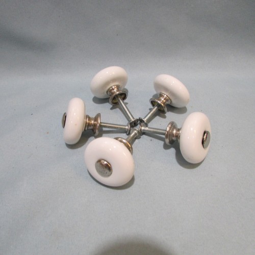 Vintage White Porcelain Round Drawer / Cabinet Knobs Pulls - 5 Count Taiwan | eBay