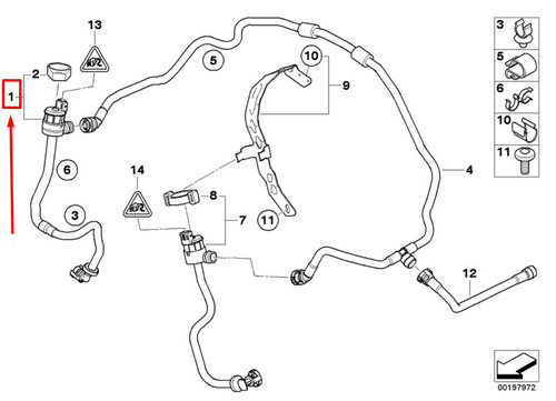 BMW X6 E71, E72 FUEL TANK BREATHER VALVE 13907619305 7619305 ORIGINAL ...