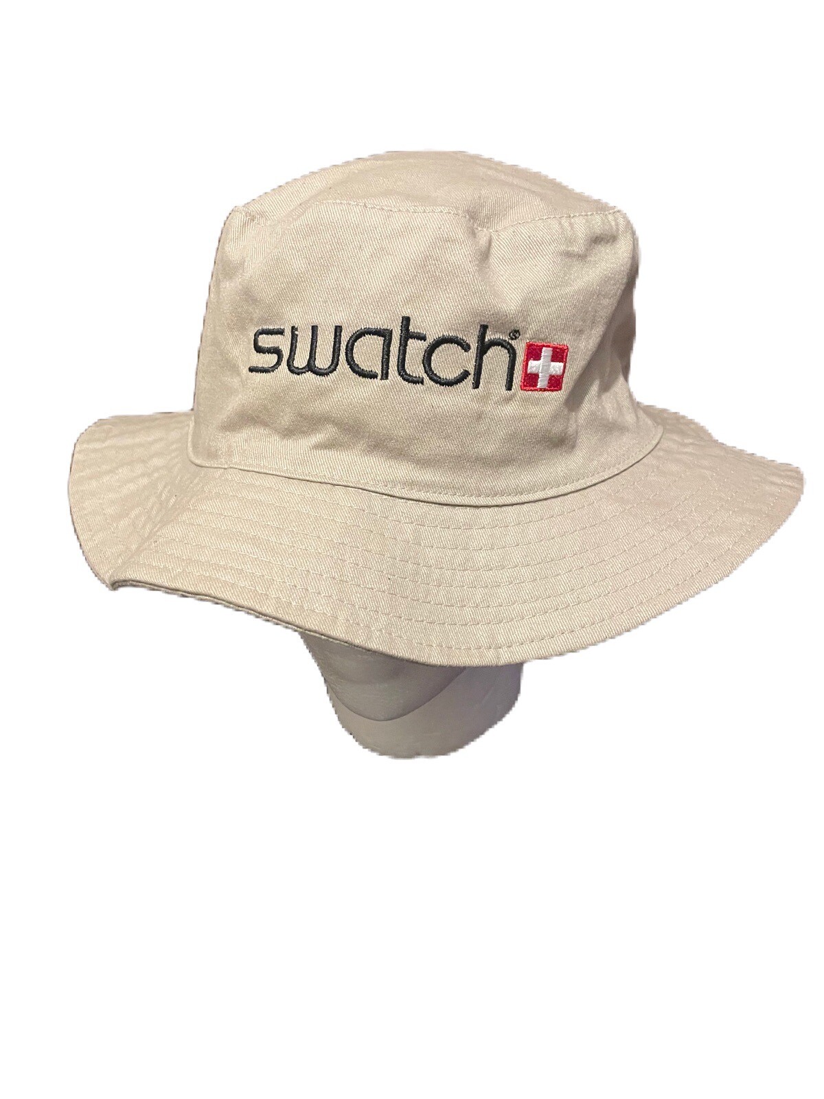Vintage Swiss Swatch Watch Bucket Hat Tan Collectable… - Gem