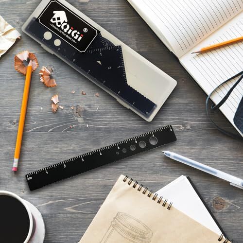 Metal Triangular Scale Ruler Set, 4 Pieces Aluminum 8 Inch Ruler with ...