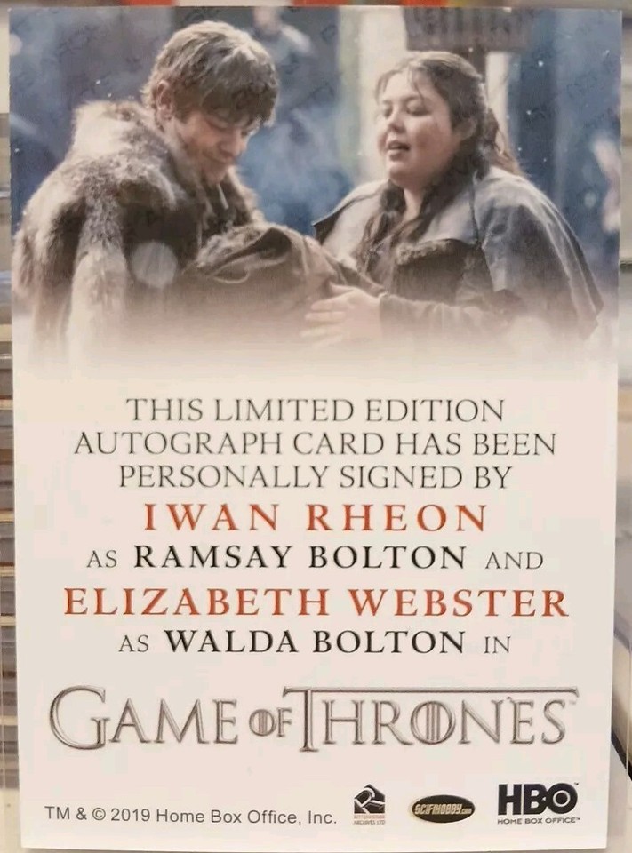 Game Of Thrones Complete Series Iwan Rheon/Elizabeth Webster Dual ...