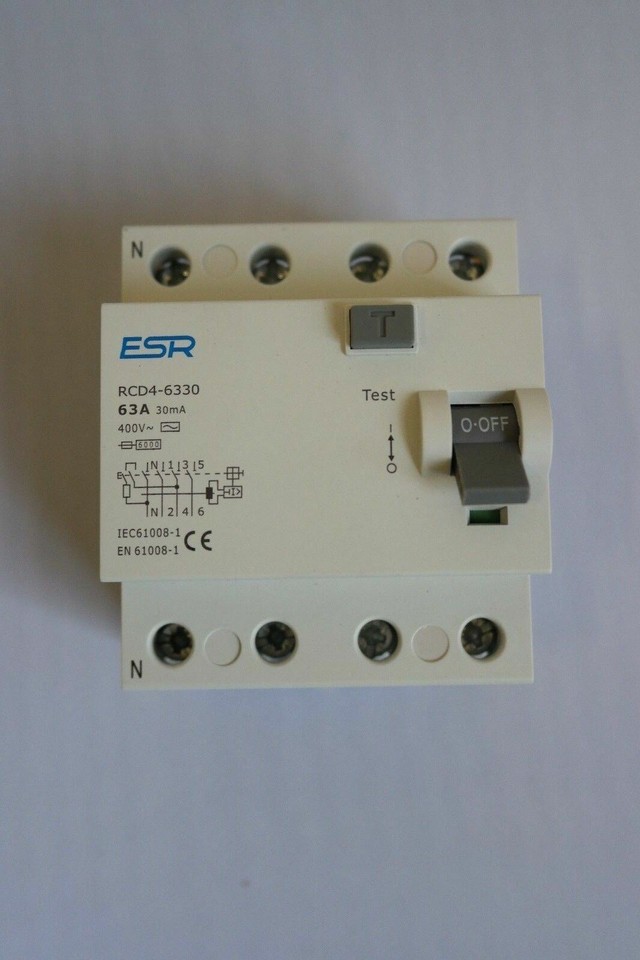 30mA 100mA 4 pole RCD 3 phase 63 80 Amp TP&N 63A 80A Time Delay with ...