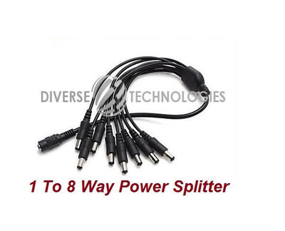 DC 8 Way CCTV Power Splitter for Security Cameras (2*Splitters) | eBay