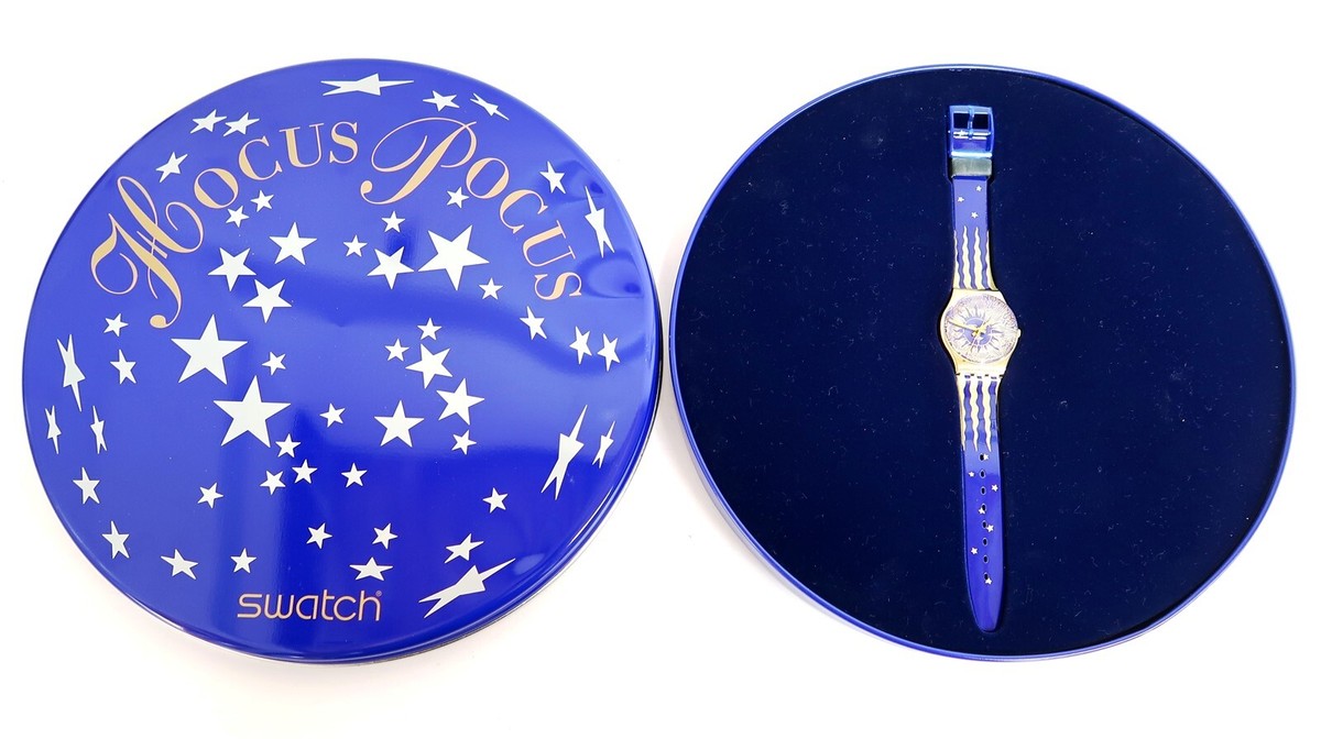 Swatch Watch HOCUS POCUS GZ122 NEW in Orig Tin 1991 Designed Swatch Watch HOCUS POCUS GZ122 NEW in Orig Tin 1991 Designed