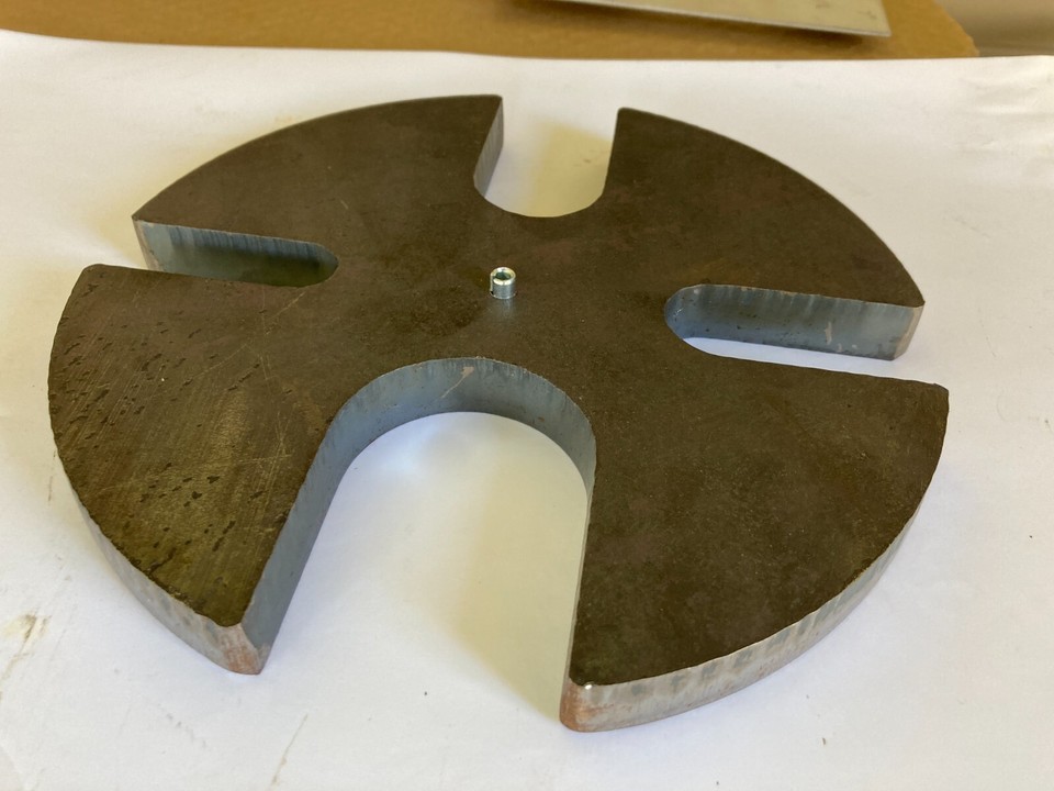 8-5/8" Steel 6 T Slotted Arbor Press Anvil Wheel Support Plate ...