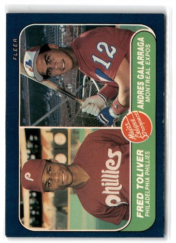 1986 Fleer Fred Toliver/Andres Galarraga Baseball Card | eBay