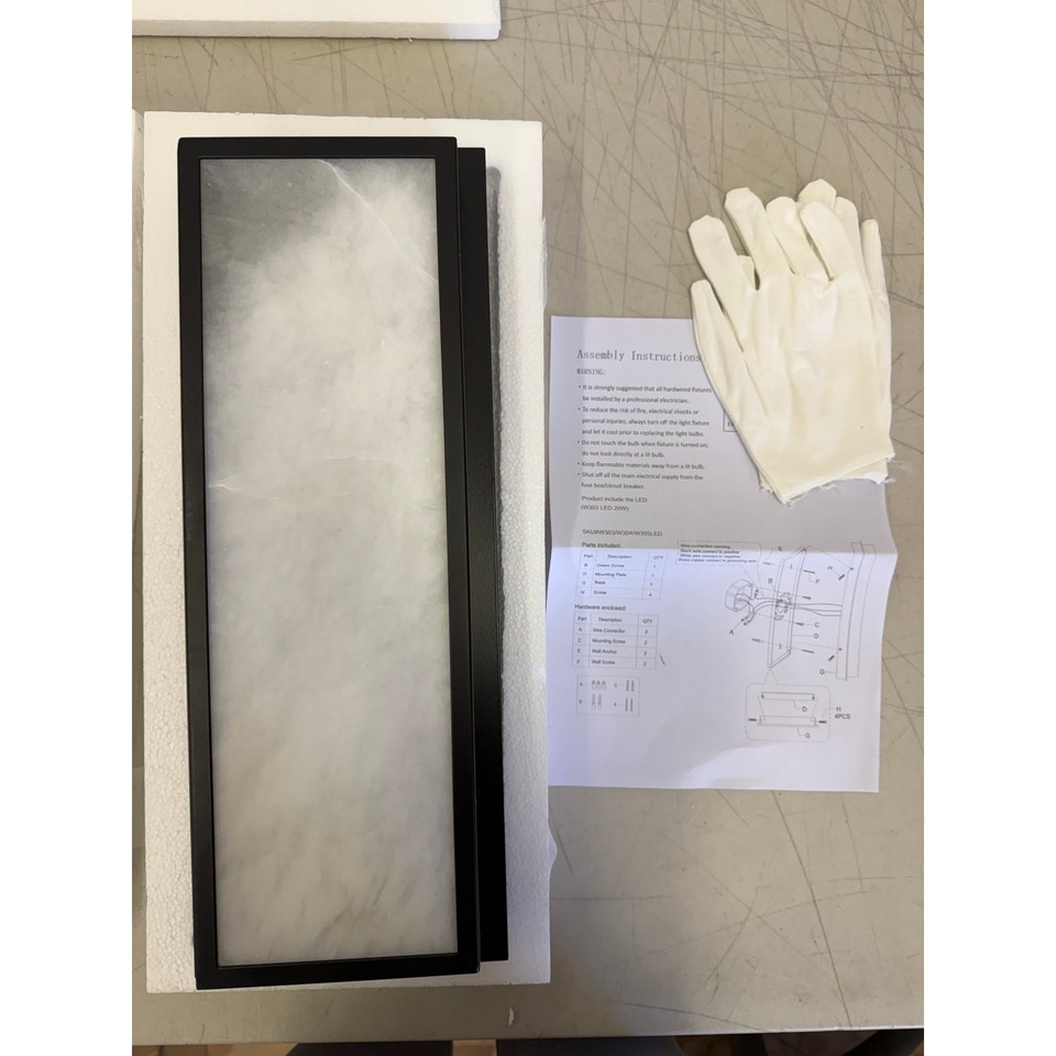 Doraimi Natural Alabaster Wall Sconce,16" x 6" LED Light Fixture ...