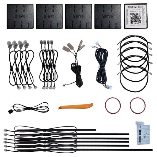 APP Control 5-In-1 RGB LED Interior Strip Light Car Ambient Atmosphere ...