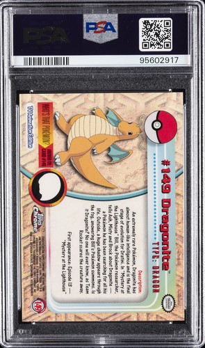 2000 TOPPS CHROME POKEMON T.V. #149 DRAGONITE PSA 10 | eBay