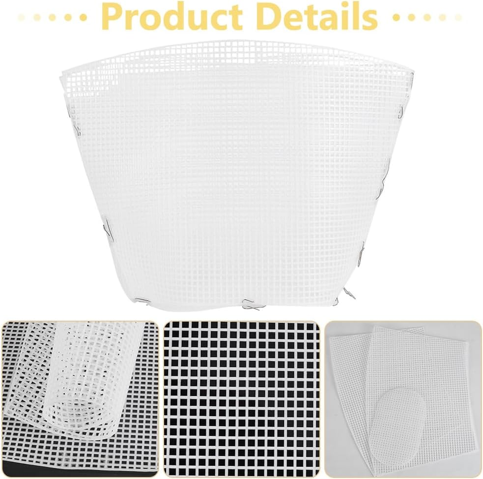 2 Sets Clear Mesh Plastic Canvas Sheets for Embroidery, Blank ...