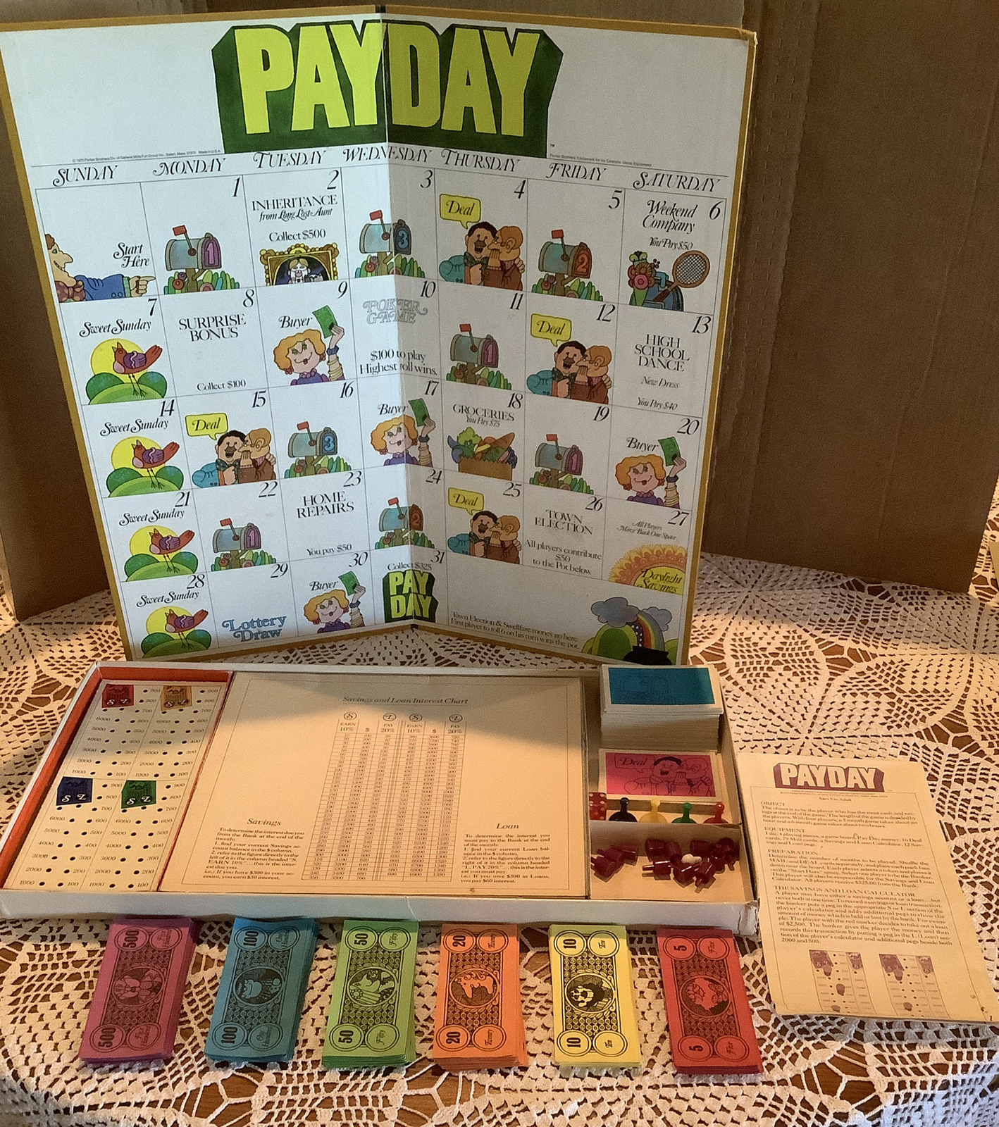 Vintage 1975 Payday Boardgame Parker Brothers 100 Complete Game for ...