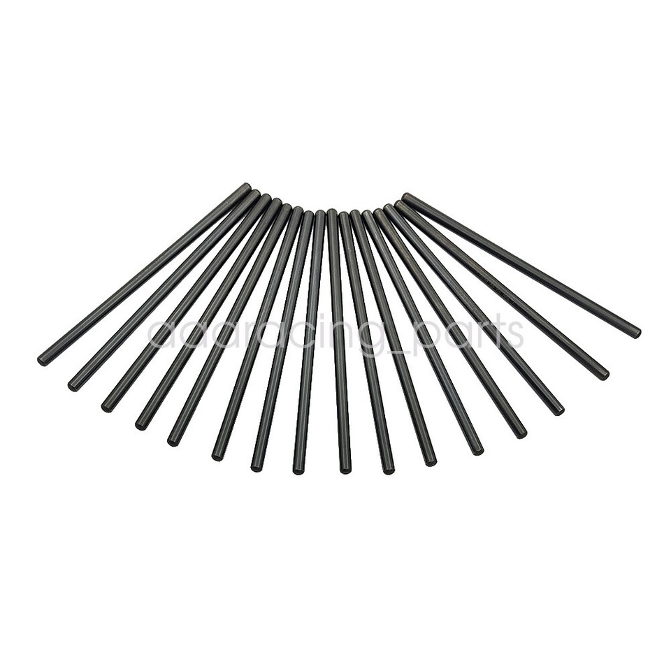 16PCS LS 5/16" Hardened 7.400" Chrome Pushrods For GM LS1 LS2 LS3 LS6 ...