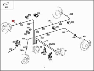 Genuine MERCEDES C207 S204 W204 C-CLASS W204 Brake hose 2044200948 | eBay