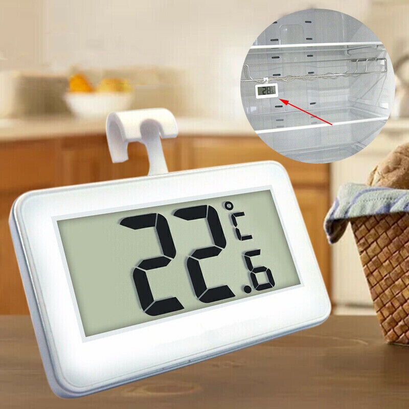 2x LCD Digital Fridge Freezer Thermometer Cooking Kitchen Hook Magnet ...