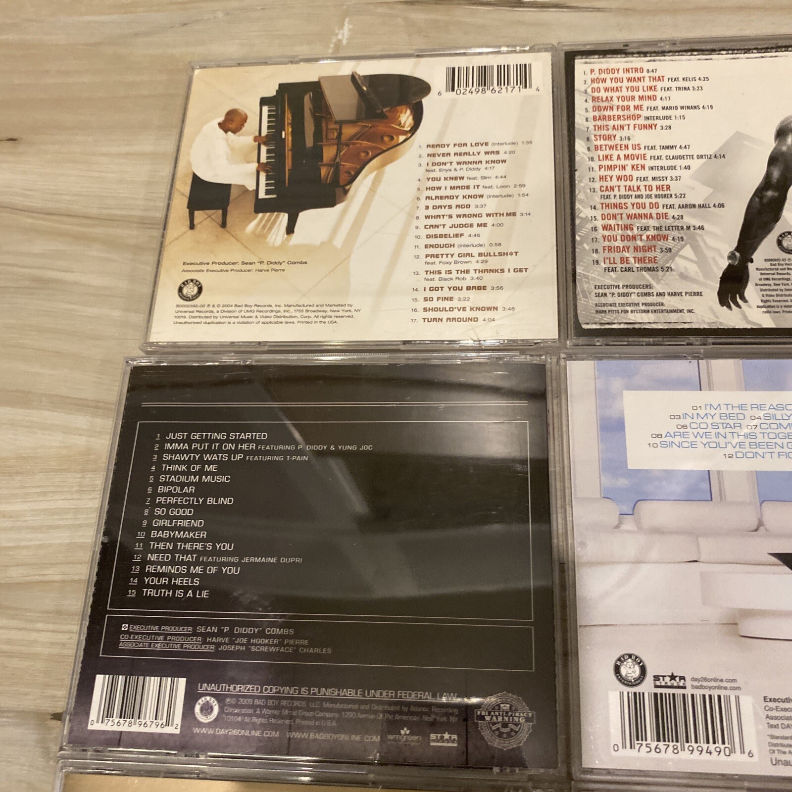 Bad Boy CD LOT Of 6 Mario Winans Loon Day 26 Dream 112 Hurt No More ...