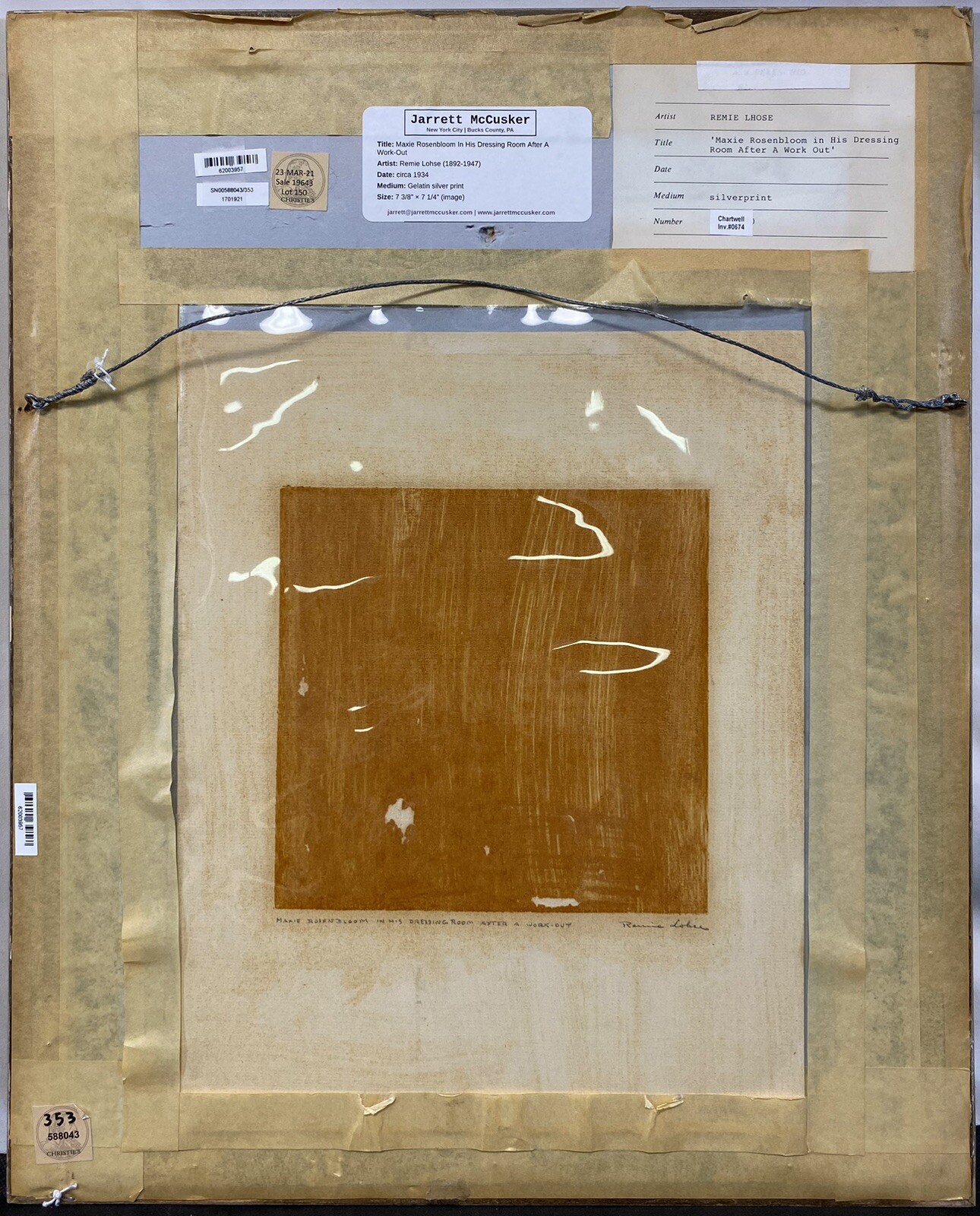 Original c 1934 Remie Lohse Portrait Boxer Maxie Rosenbloom Gelatin ...