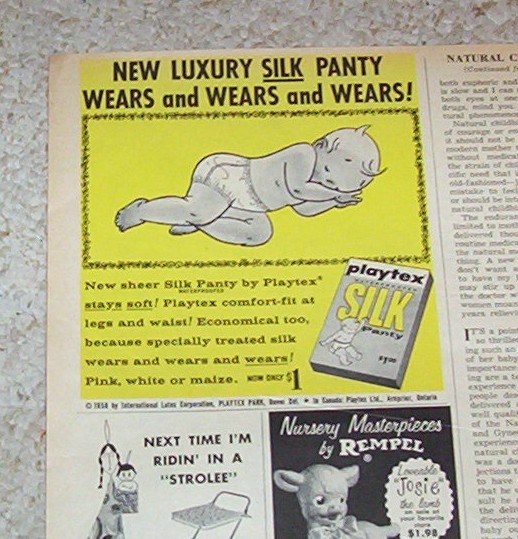 1956 print ad - Playtex Baby Pants panties & Schaper games Cootie ...