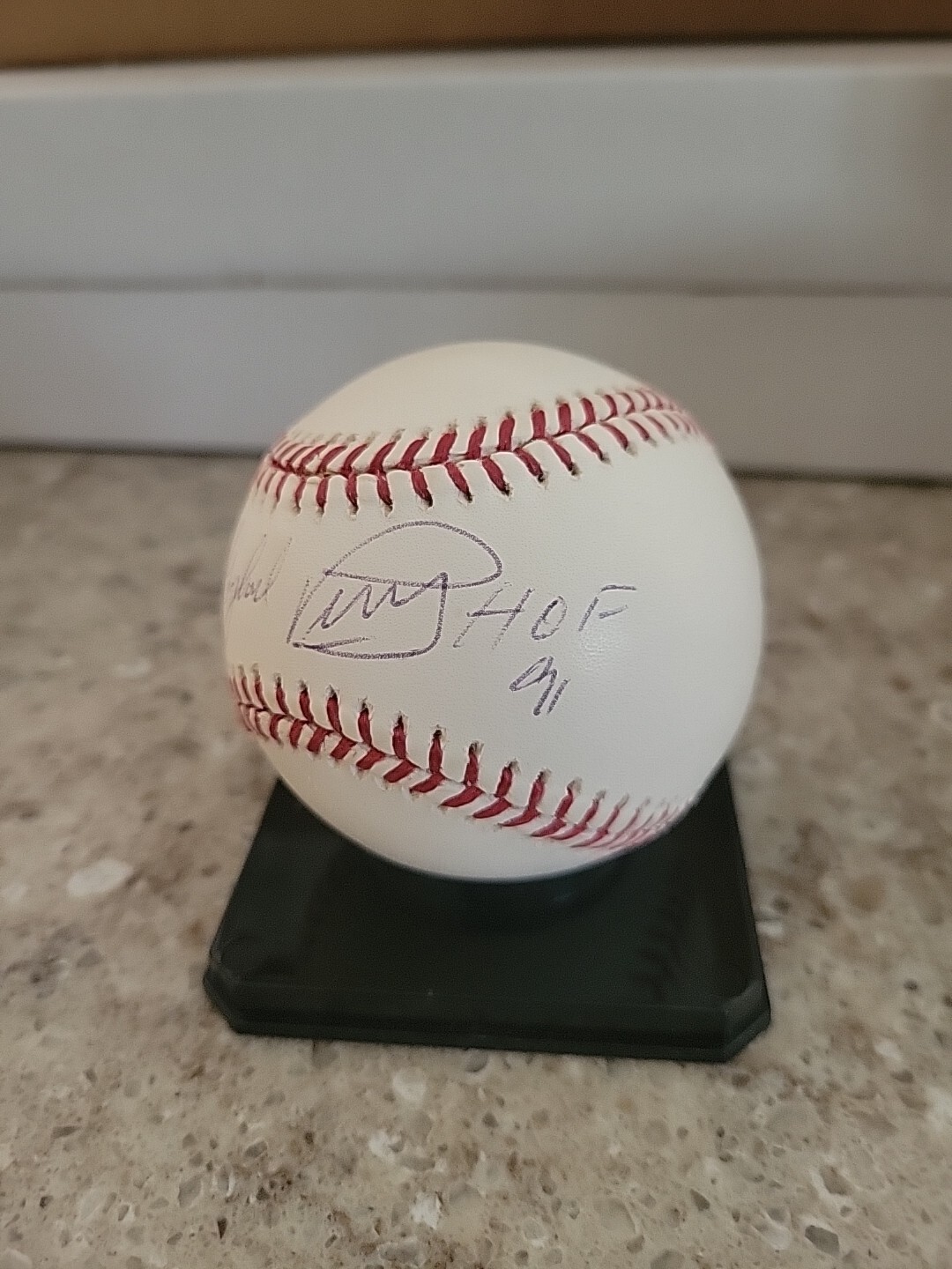 GAYLORD PERRY AUTOGRAPHED MLB BASEBALL MLB HOLOGRAM COA BRAVES HOF INS ...