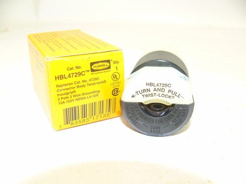 HUBBELL HBL4729C CONNECTOR BODY TWIST-LOCK NEW N BOX!!! (F207) | eBay