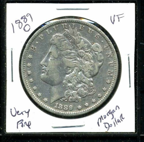1889 O VF Morgan Dollar 100 Cent Very Fine 90% Silver US $1 Veryfine ...