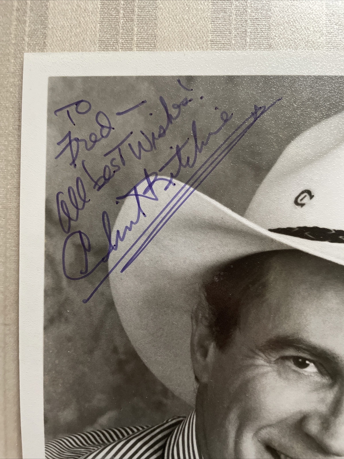 CLINT RITCHIE Autographed, Signed in Person, 8x10 B&W Photo!!! RARE ...