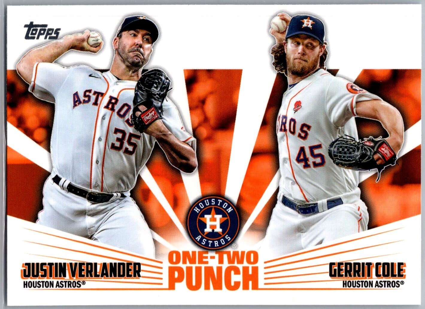 2023 Topps Series 1 - One-Two Punch #12P-18 Justin Verlander, Gerrit ...