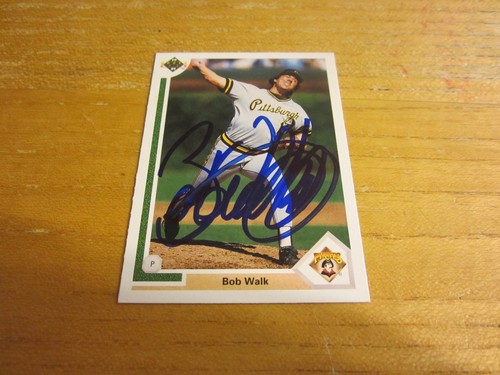 Bob Walk Autographed Signed 1991 Upper Deck #689 Card MLB Pittsburgh ...