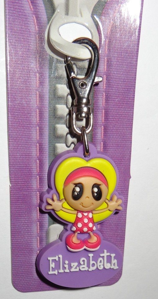 Zipper Pulls Kids Name Tag Zipper Pals ID Charm Backpack Bag Choose ...