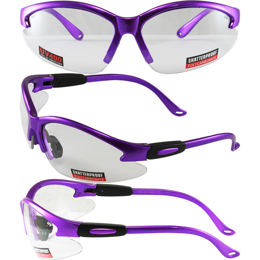 Birdz Flamingo Women's Purple Safety Glasses Clear Lens 810063323080 | eBay