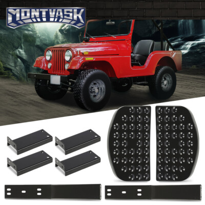 Fit For Willys CJ2A CJ3A CJ3B M38 CJ5 Jeep Pair Side Step Kit New w ...