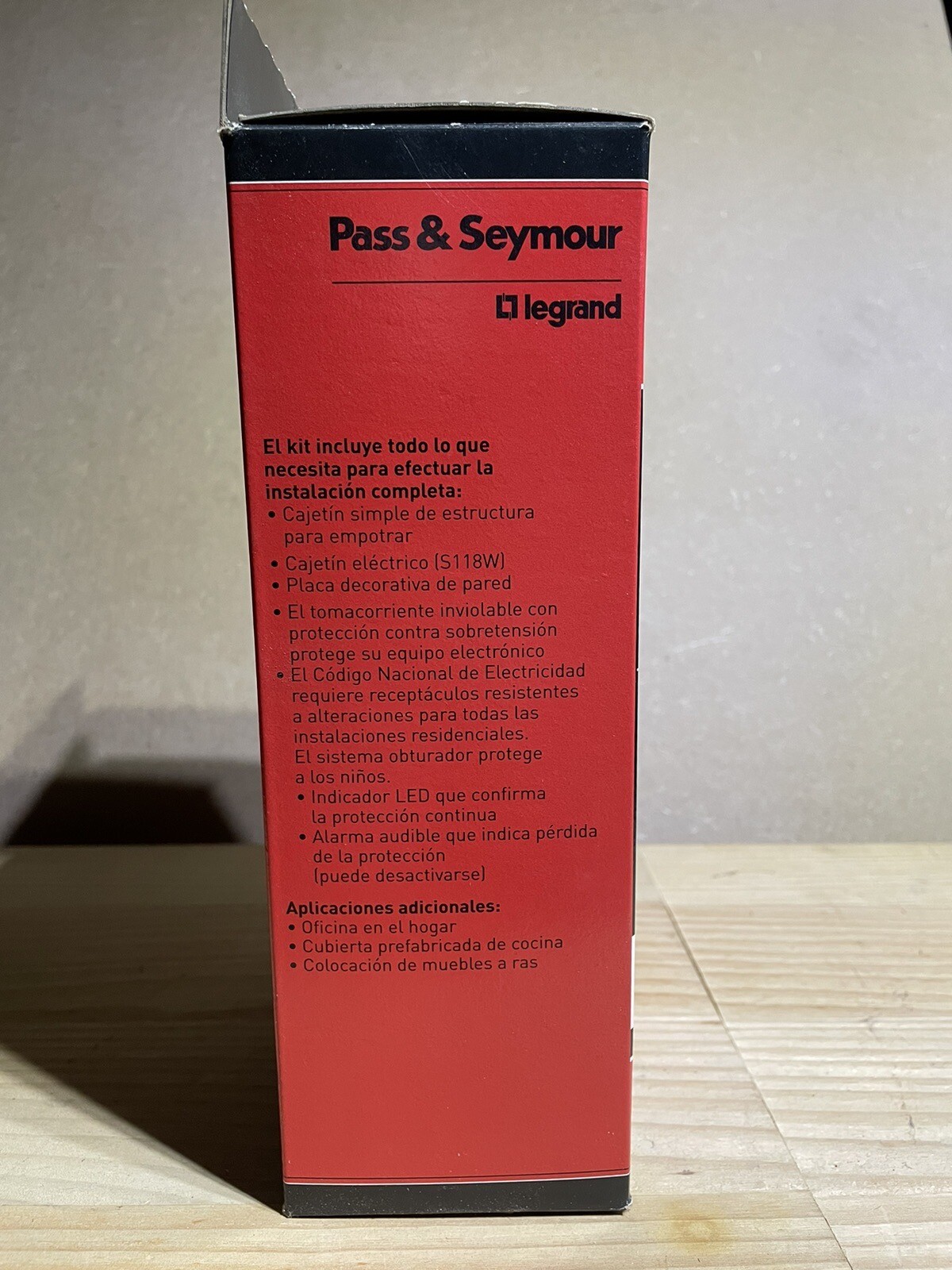 Legrand Pass & Seymour Recessed TV Wall Box TV1WTVSSWCC2 White for sale ...