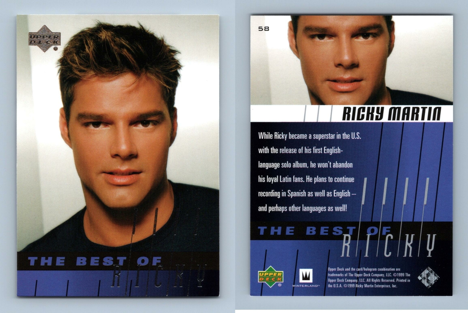 The Best Of Ricky #58 Ricky Martin 1999 Upper Deck Trading Card | eBay