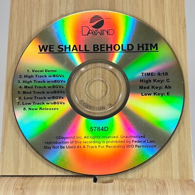 Daywind We Shall Behold Him 5784D Accompaniment CD | eBay