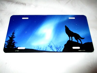 HOWLING WOLF Metal License Plate #3a NEW | eBay
