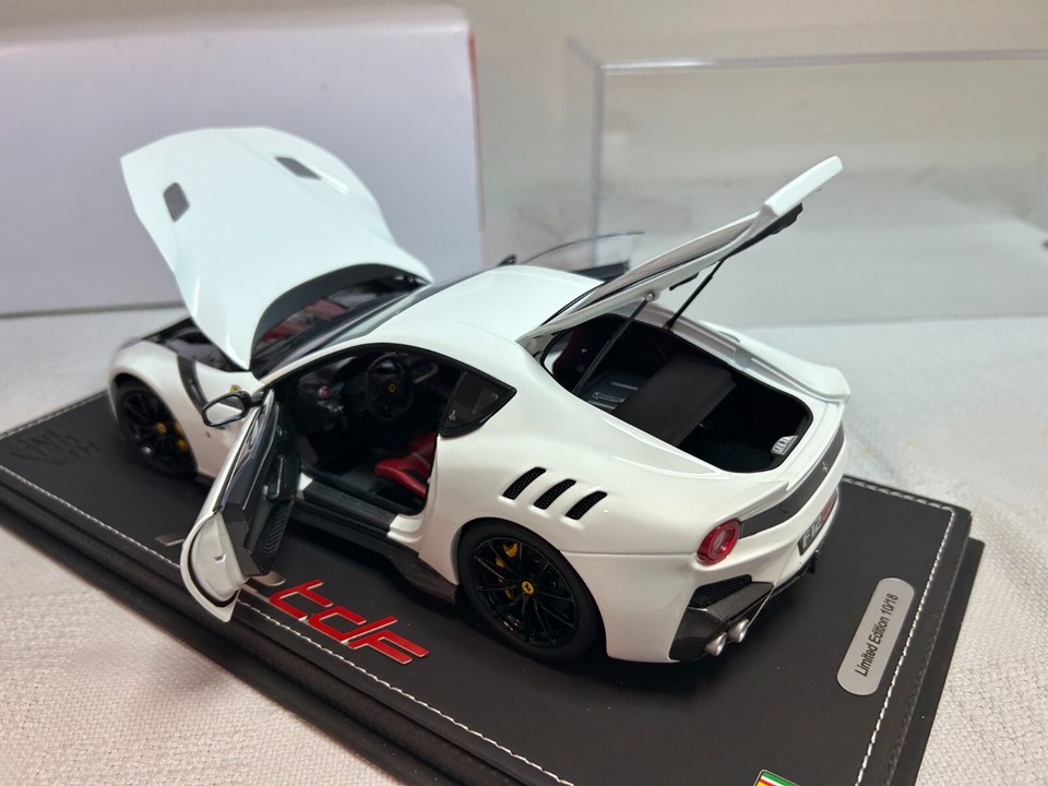 1/18 BBR Ferrari F12 TDF in Avus White w/ Red interior, Black wheels ...