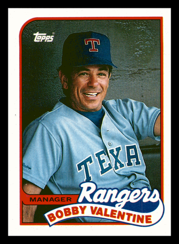 1989 Topps Bobby Valentine Manager #314 NM-MINT Texas Rangers | eBay